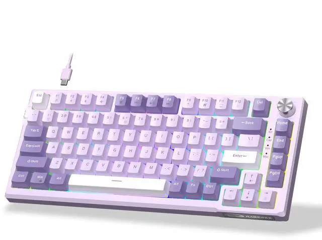 MageGee SKY81 75% Mechanical Gaming Keyboard, Gasket Hot Swappable Wired Custom Creamy Keyboard ...