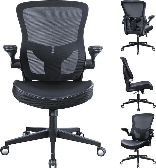Office Chair, 400lbs Heavy Duty Ergonomic Desk Office Chair with Flip ...