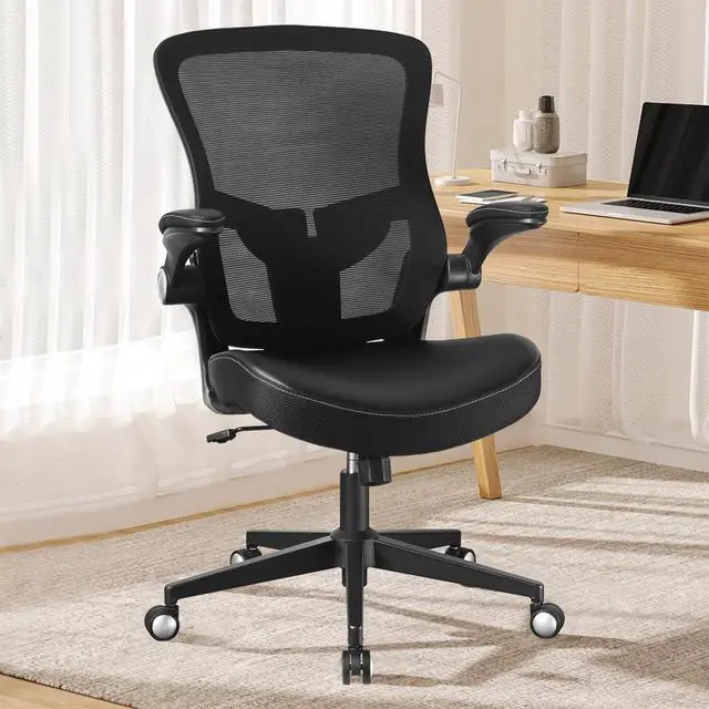 Office Chair, 400lbs Heavy Duty Ergonomic Desk Office Chair with Flip ...
