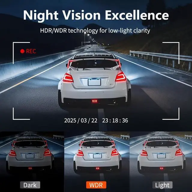 4K Car Cameras Dash Cam Front and Rear, 4K+1080P Dual Dash Camera for ...