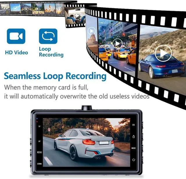 4K Car Cameras Dash Cam Front and Rear, 4K+1080P Dual Dash Camera for ...