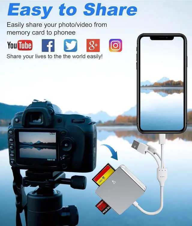 Memory Stick Pro Duo Adapter - 5 in 1 Aluminum Multi Memory Card Reader ...