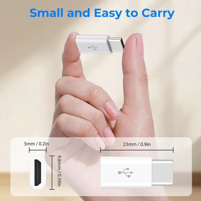 4 Pack Micro USB to USB C Adapter Micro-USB Female to USB-C Male OTG ...