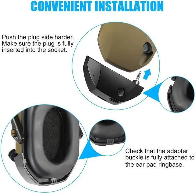 W1 BT Adapter Design for Walkers Series Earmuffs Convert Wire Earmuff ...