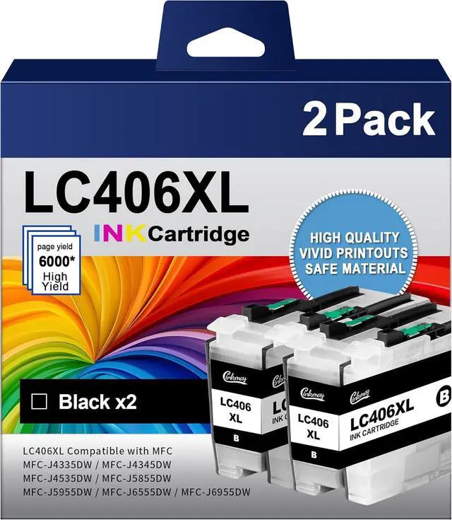 LC406XL High Yield Ink Cartridge Compatible Replacement for Brother ...