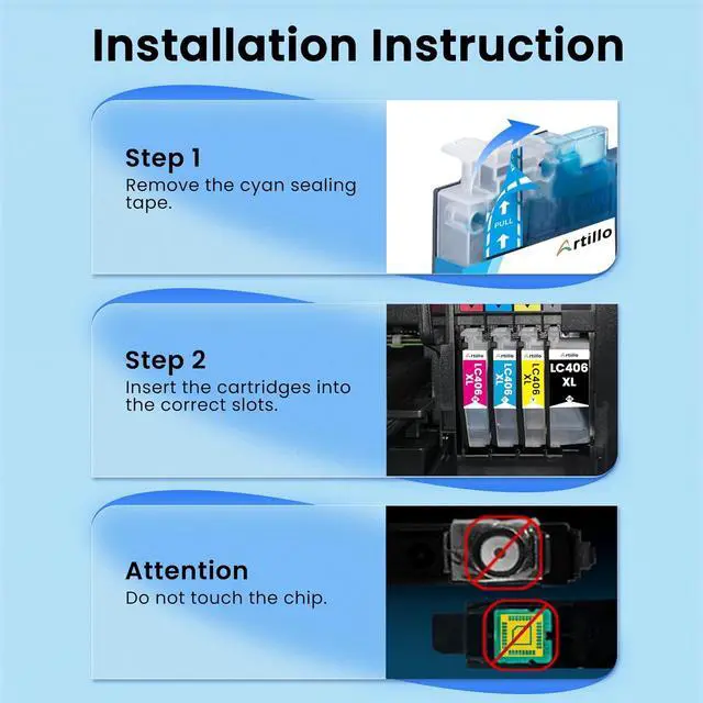 LC406XL Ink Cartridges Compatible for Brother LC406XL LC406 LC 406XL ...