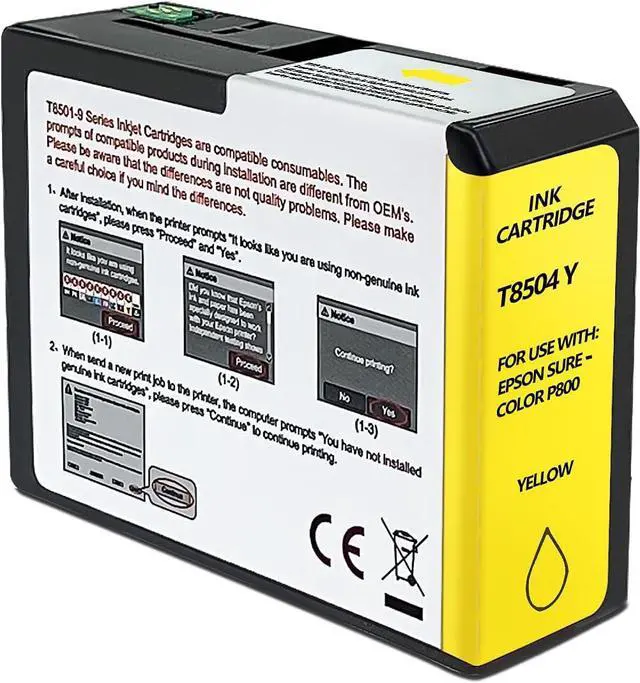T850 Ink Cartridge Remanufactured T8504 T850400 Yellow Ink Cartridge ...