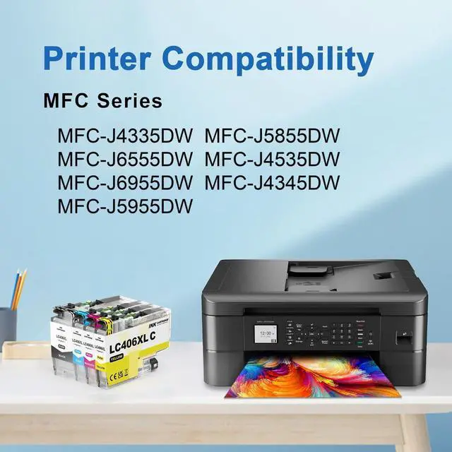 LC406 LC406XL Ink Cartridges for Brother Printer LC 406XL 406 XL for ...