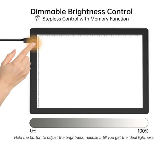 Magnetic Slide Viewer Light 5600K 12x8 Ultra-Thin Adjustable Brightness ...