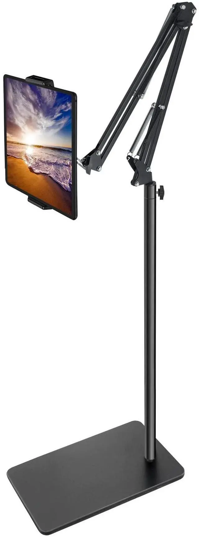 Tablet Floor Stand with Double Weight Base, Overhead Bed Phone Mount ...