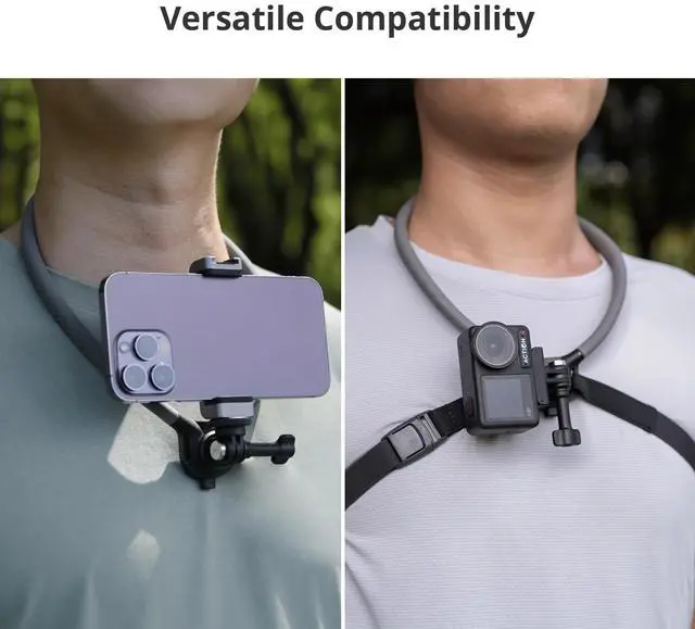 CapLock Action Camera Neck Mount, Large Size Adjustable POV Chest Strap ...