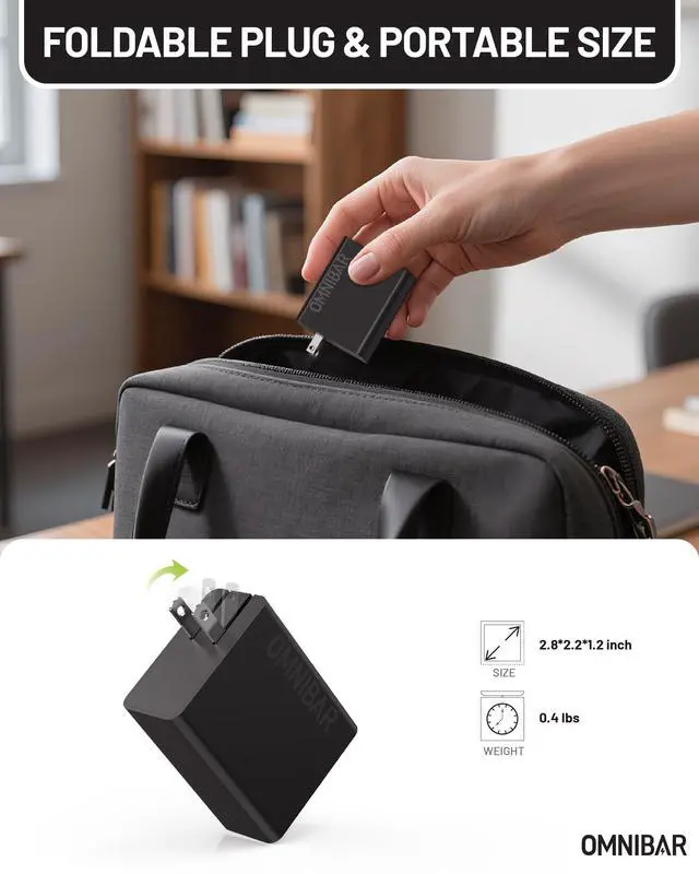 100W USB C Charger,100W Laptop Fast Charger 3-Port GaN Foldable Fast ...