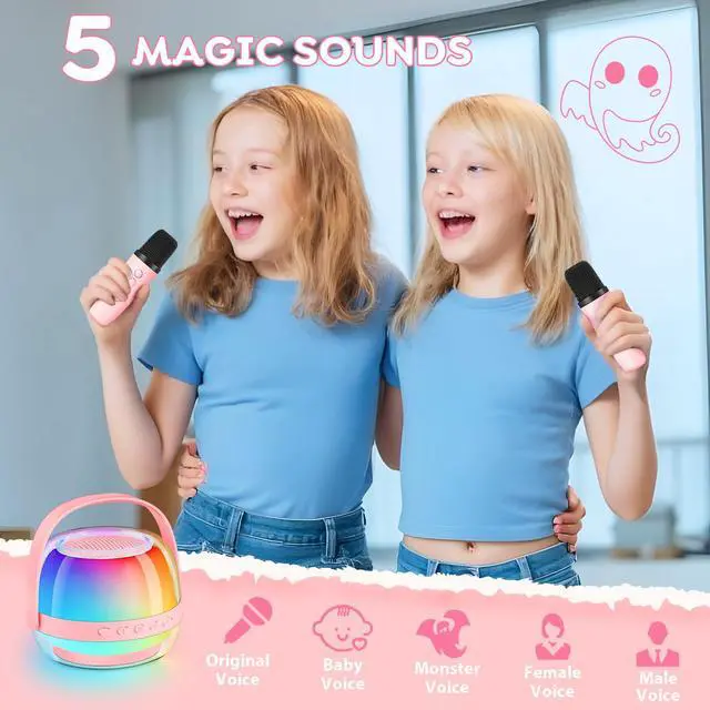 Karaoke Machine for Kids, Birthday Gifts for 3 4 5 6 7 8 9 10 11 Year ...