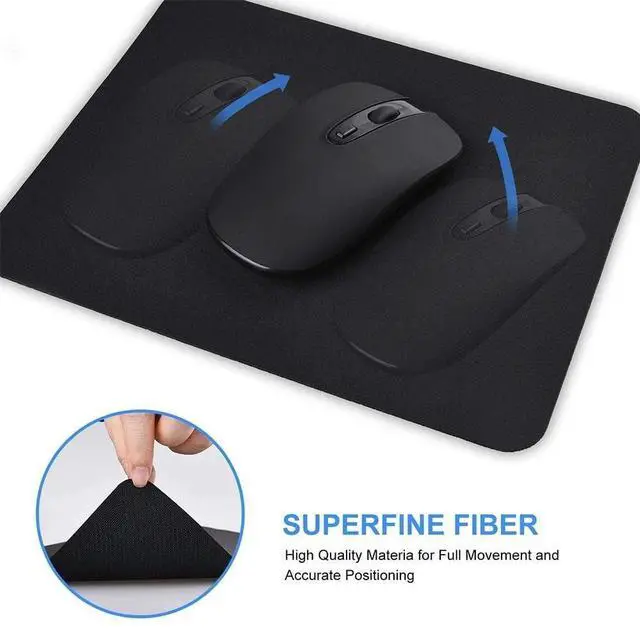 SOEWIOU Computer Mouse Pad, Black Gaming & Office Mouse Mat - 26x21x0 ...