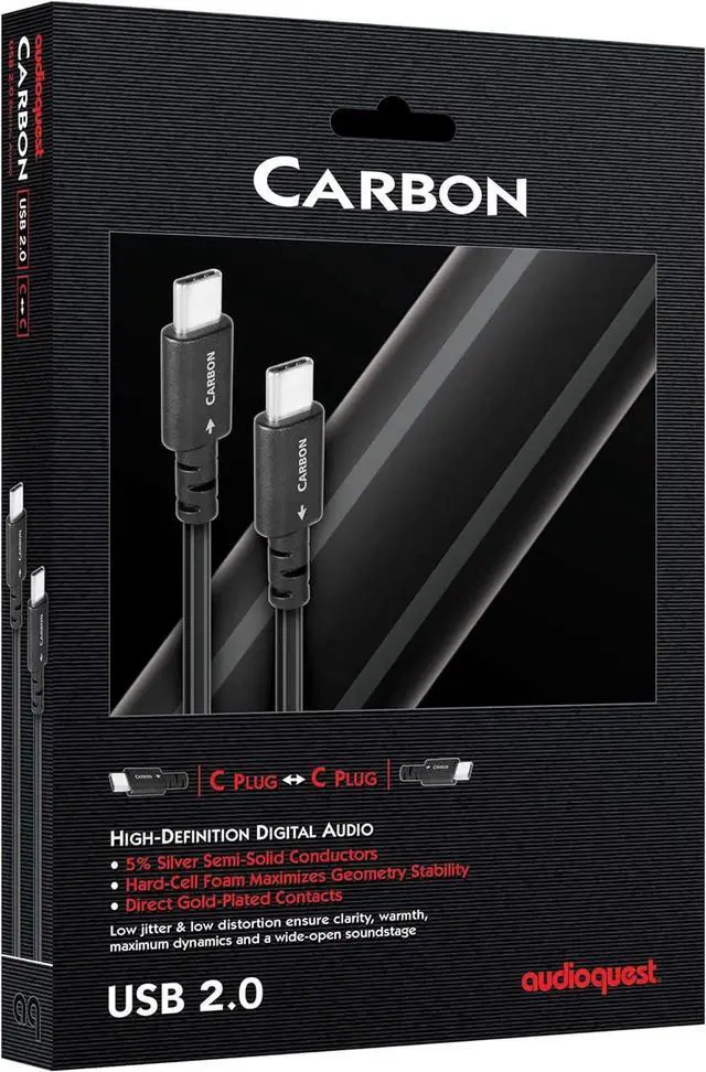 AudioQuest 1.5m Carbon USB-C > C High-Definition Audio Cable - Newegg.com