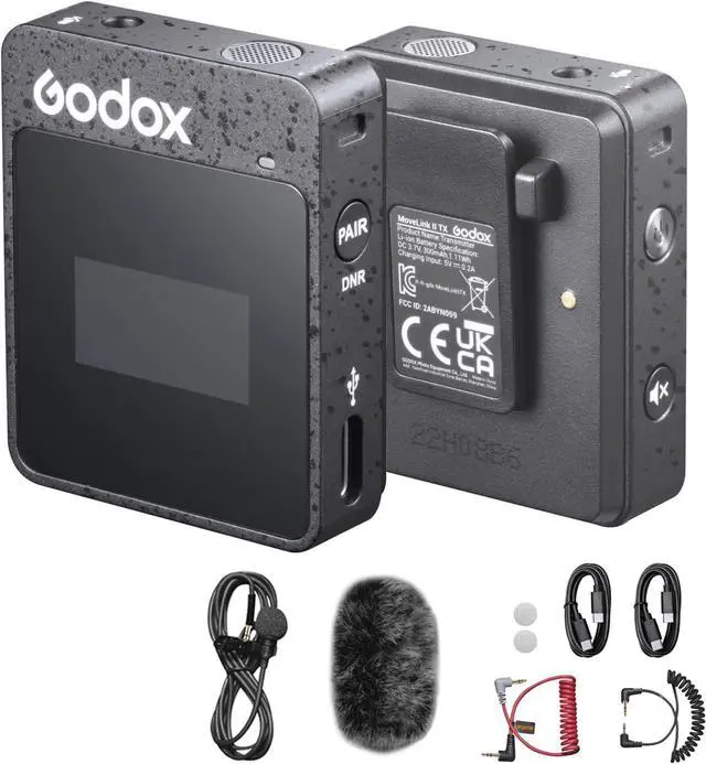 GODOX MoveLink II M1 Wireless lavalier Microphone System Black 2.4GHz ...