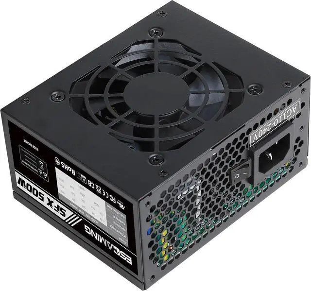 SFX 500W Power Supply, ESGAMING Mini ITX Micro ATX Solution 500W PSU ...