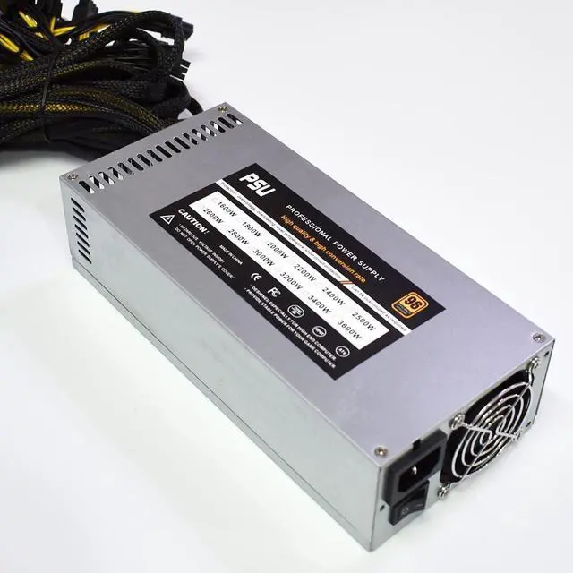 Mining Power Supply 2000W, Miner Power Supply for 8GPU Bitmain Antminer ...