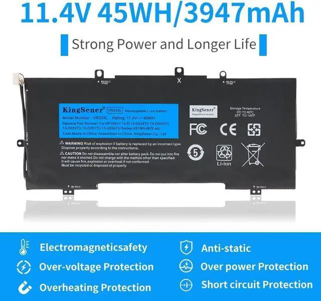 VR03XL HSTNN-IB7E TPN-C120 816497-1C1 Laptop Battery for HP Envy 13-D ...