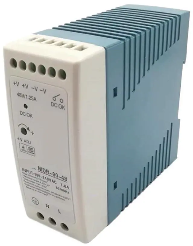 MDR 60W 48V DIN Rail Industry Switching Power Supply 1.25A for Computerized Numerical Control ...