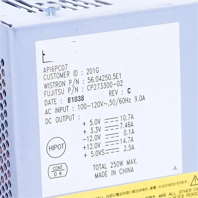 PSU-Adapter for API5PC07 DPS-230LB A PC7041 D5260 D5120 Power Supply ...