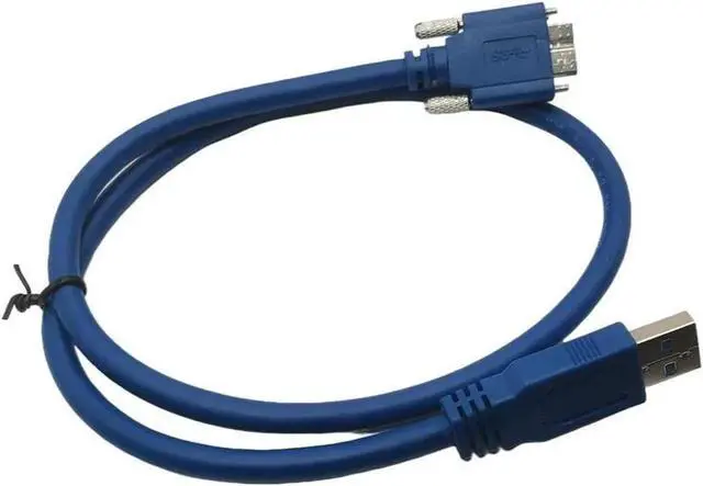 Aomoproing 0.98FT/0.3M USB 3.0 to Micro B/M Cable, Dual Screw Locking ...