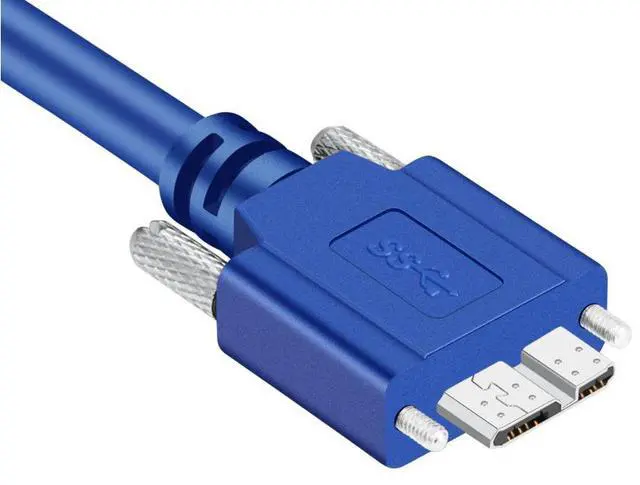 Aomoproing 0.98FT/0.3M USB 3.0 to Micro B/M Cable, Dual Screw Locking ...