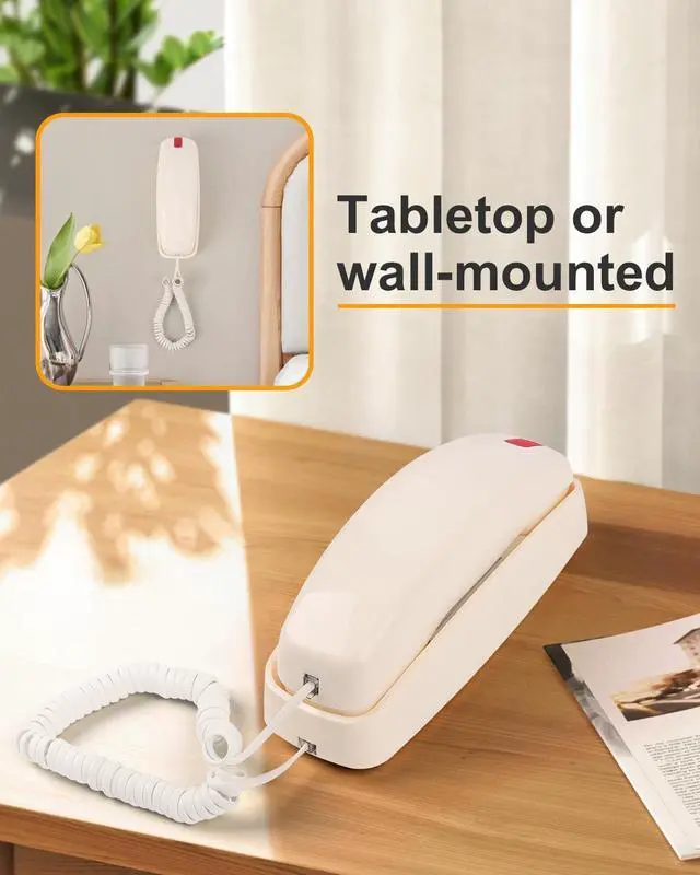 MCHEETA Corded Wall Phone, Landline Phones for Seniors with Large ...