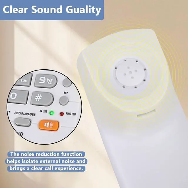 Dual Port Extension Set Corded Telephone with Caller ID Display ...