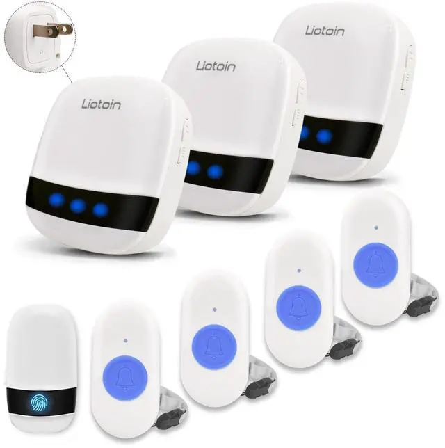 LIOTOIN Caregiver Pager Wireless Call Button Call Bell Call Light Alert ...