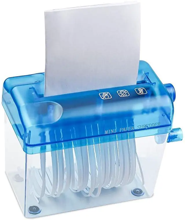 JIKIOU Mini Hand Shredder Portable Paper Shredder Manual Shredder ...