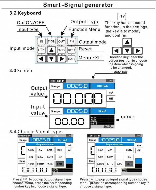 MR9270S+HART 4-20mA Signal Generator Calibration Current Voltage ...