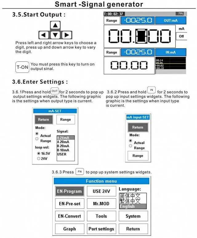 MR9270S+HART 4-20mA Signal Generator Calibration Current Voltage ...