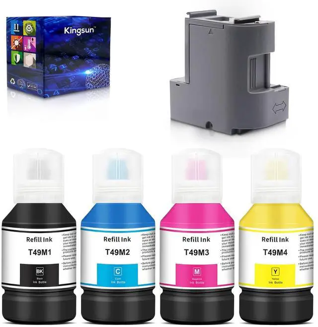 KSUMEI T49M Sublimation Refll Ink & S2101 Maintenance Box T49M1 T49M2 ...