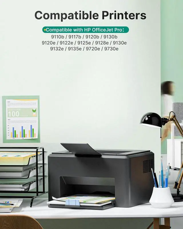 SHEENGO 936 9125e 936XL Ink Cartridges Combo Pack Compatible with HP ...