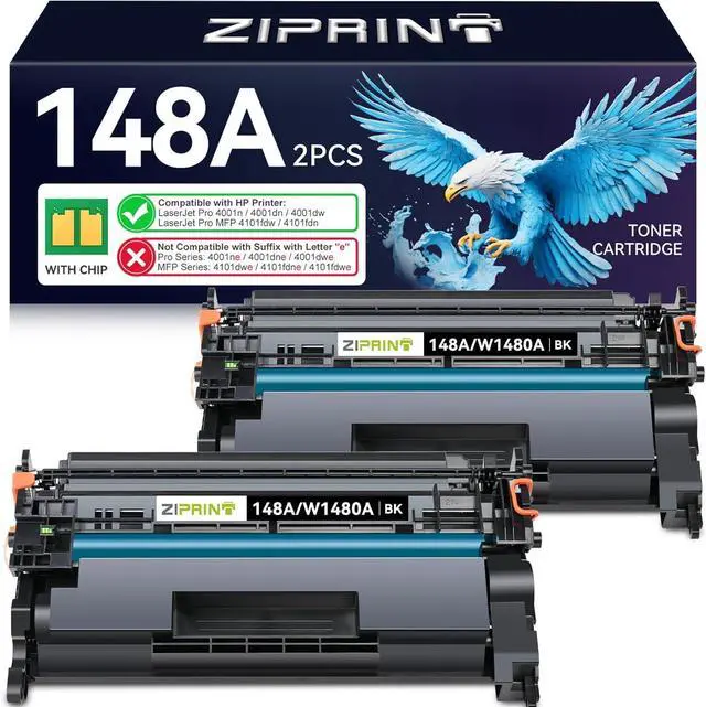 ZIPRINT 148A Toner Cartridge (with Chip) Compatible Replacement for HP ...