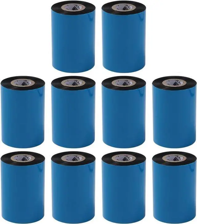 10 Rolls 3.54'' x 984.25' Premium Resin Enhanced Wax Ribbon,90mm x 300m ...
