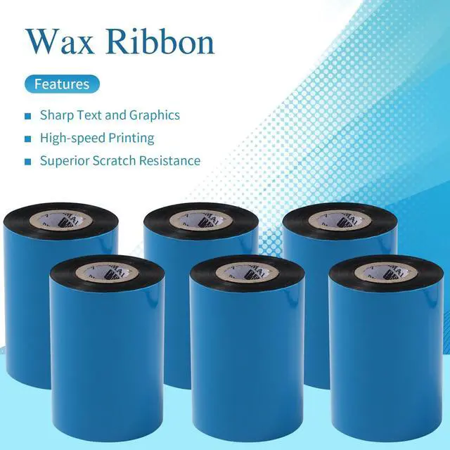 10 Rolls 3.54'' x 984.25' Premium Resin Enhanced Wax Ribbon,90mm x 300m ...