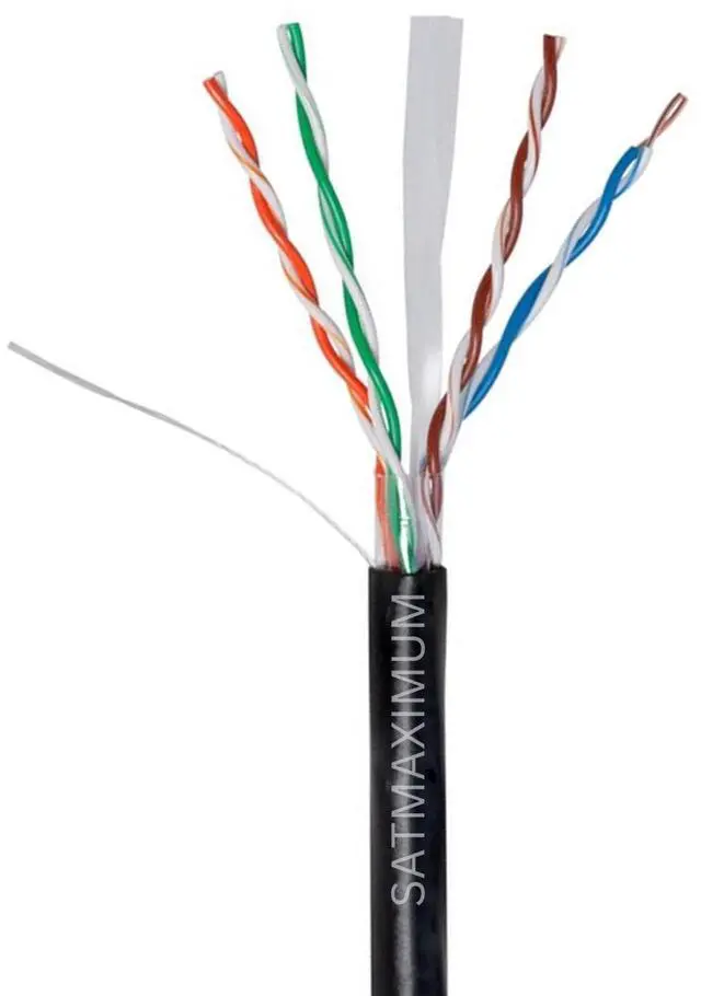 SATMAXIMUM 500ft Cat6 Outdoor Ethernet Cable 23AWG, Direct Burial, UV ...