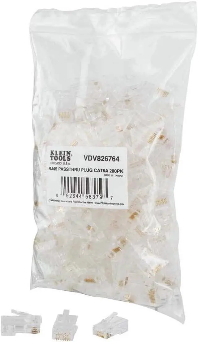 Klein Tools VDV826-764 Modular Data Plug for CAT6A and Larger Diameter ...