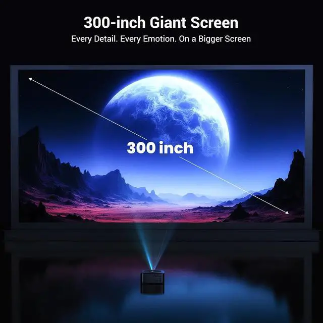 1500 ANSI Official Licensed Google TV Smart Projector, HAPPRUN 4K Full ...