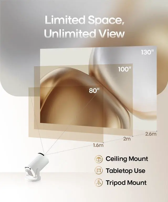 Magcubic 2025 Upgraded HY300PRO Mini Projector with WiFi and Bluetooth ...