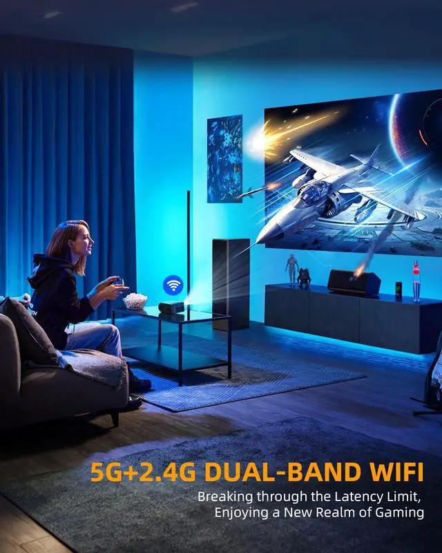 Mini Projector with WiFi and Bluetooth, Outdoor Portable Mini Projector ...