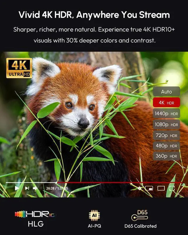 4K HDR10+ Google TV Projector for Home Theater 2200 ANSI Smart Daytime ...