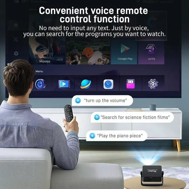 Mini Projector with WiFi 6 and Bluetooth 5.2, 500 ANSI Portable Movie ...