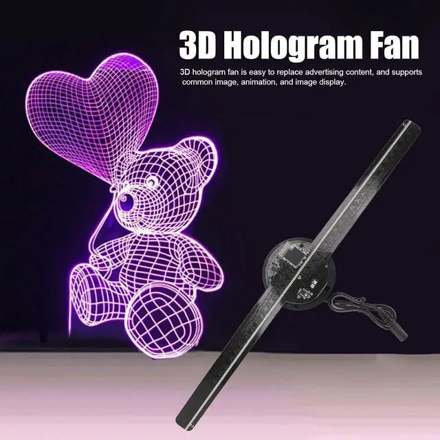3D Hologram Fan, 256 Lamp Beads 1024 X 256 Resolution 3D Holographic ...