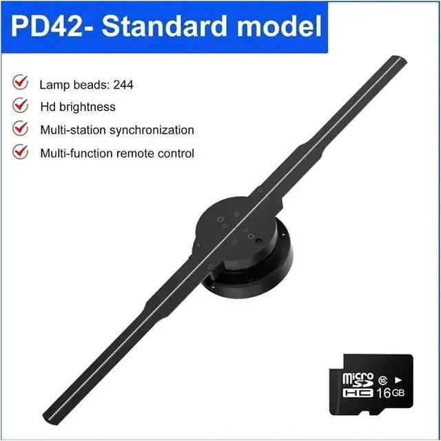 DIY Video Logo LED Neon Lights Rotating Display 3D Holographic ...