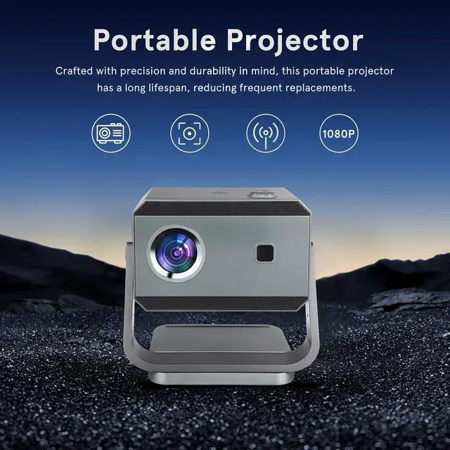 POPETPOP Mini Portable Video Projector for Home and Outdoor Use ...