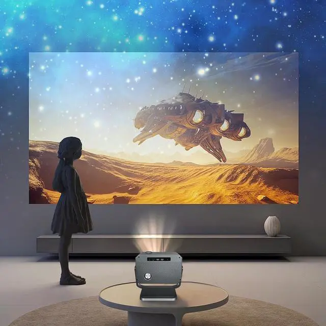 POPETPOP Mini Portable Video Projector for Home and Outdoor Use ...