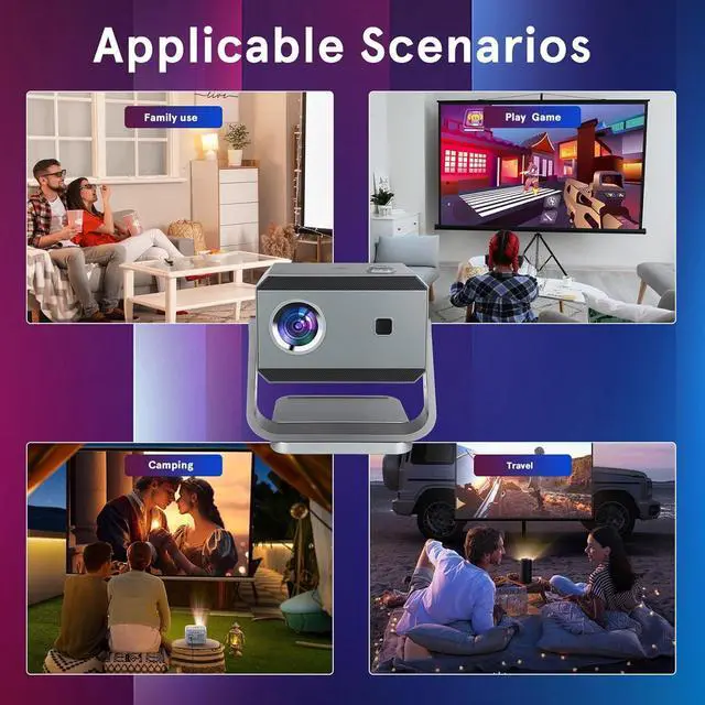 POPETPOP Mini Portable Video Projector for Home and Outdoor Use ...